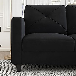 HONBAY Reversible Sectional Couches for Living Room, Sectional Couch U Shape, 4 Seat Sectional Sofa with Chaise, Dark