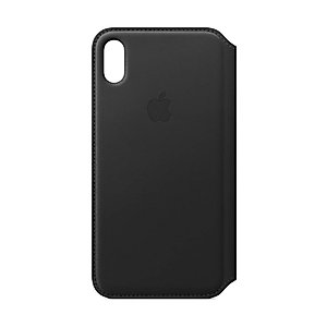 Apple iPhone Xs Max Leather Folio Case - Black