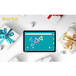 FESABOLE 2024 Newest 2 in 1 Tablet 10 inch Tablet 128GB Storage 1TB Expand Octa- Core Android Tablet Main13MP 5G WiFi Tablet IPS FHD with Stylus Keyboard