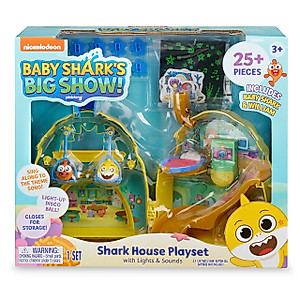 WowWee Baby Shark's Big Show! Shark House Playset – Lights and Sounds Toddler Playset – Interactive Baby Shark Toy
