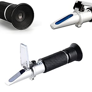 Brix Refractometer 0-32% Brix Meter Refractometer for Testing Sugar Content in Fruit, Portable Refractometer Tester for Making Maple Syrup, Juice, Beverage