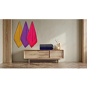 ZUPERIA Classic Bath Towels - 8 Pack - 27" x 54" - Ultra Soft 100% Cotton Large Bathroom Towels, Highly Absorbent Towel for Bathroom, Ideal for Pool, Home, Gym, Spa, Hotel (Assorted)