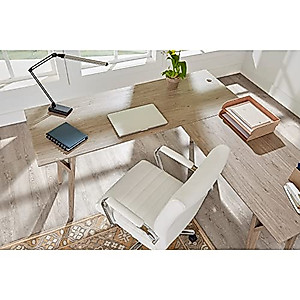 Realspace® Trezza 62"W L-Shaped Desk, Light Oak