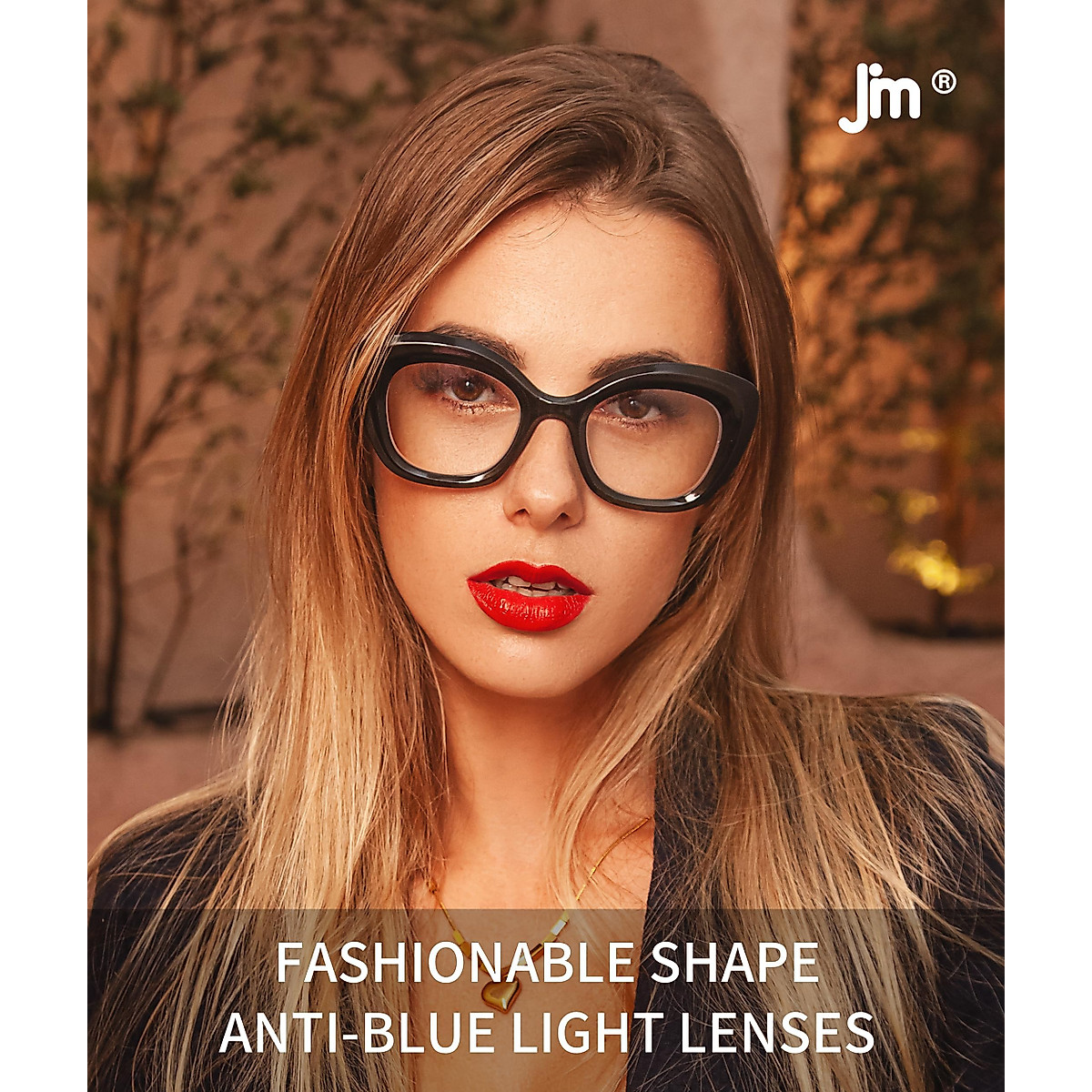 JM 3 Pack Oversized Cat Eye Reading Glasses for Women Funky Blue Light Flexible Cateye Readers +2.75