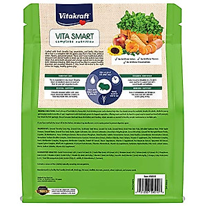 Vitakraft Vita Smart All-in-One Guinea Pig Food - Complete Nutrition with Added Vitamin C- Timothy Hay Food for Adult Guinea Pigs - Supports Dental and Digestive Health