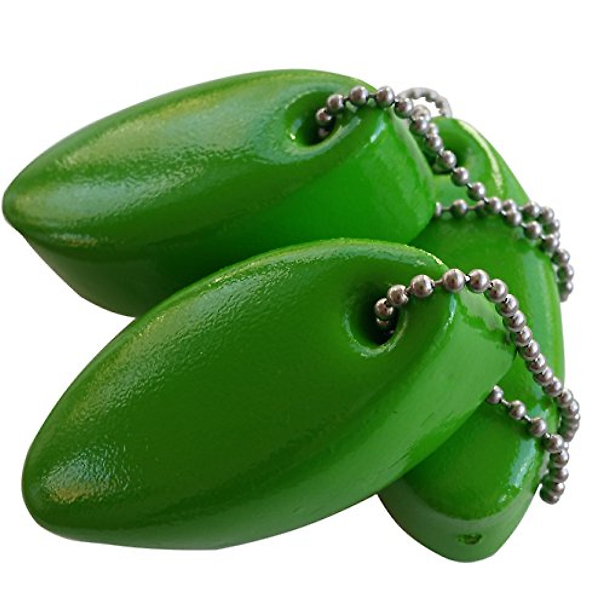 JQuad 3 Pack LIME GREEN Floating Keychain key floats Vinyl Covered Foam -Made in the USA- (Lime Green)