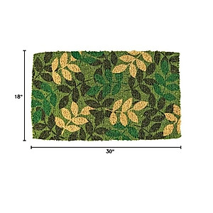 Notrax, Green Leaf, Handmade Natural Coir Doormat, Entry Mat for Indoor or Outdoor Use, 18"x30", C11 (C11S1830GL)