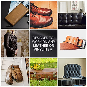 Leather Repair Patch Tape Kit Coffee Dark Brown 4 x 60 inch Self Adhesive Leather Repair Patch for Furniture, Couch, Sofa, Car Seats, Office Chair Vinyl Repair Kit