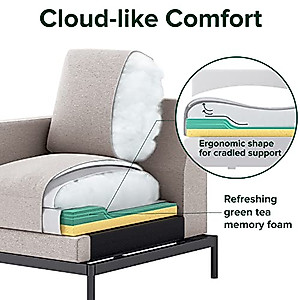 ZINUS Thompson Loveseat / Tufted Cushions / Green Tea Infused Foam Cushions / Tool-Free, Easy Assembly, Beige