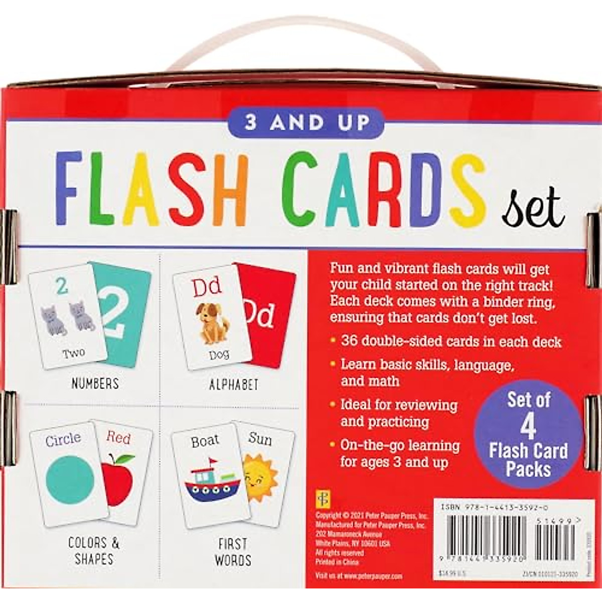 Flash Cards Value Pack - Set of 4 (Alphabet, First Words, Numbers, Colors & Shapes)