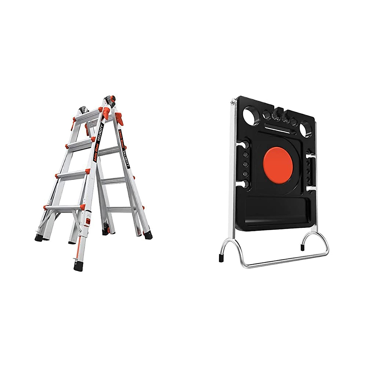 Little Giant Ladder Systems Velocity with Wheels, M17, 17 Ft, Multi-Position Ladder with Little Giant Ladder Systems Project Tray, Ladder Accessory, Plastic, 25 lbs Weight Rating, (15012)