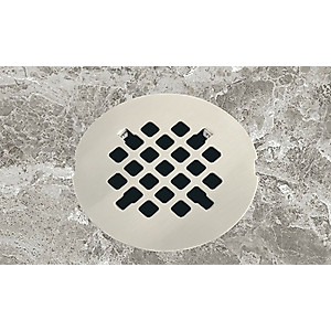 Artiwell 4-1/4” OD Snap-in Shower Drain Cover, Round Shower Drain Strainer Grid, Replacement Cover, Designed for Long-Lasting