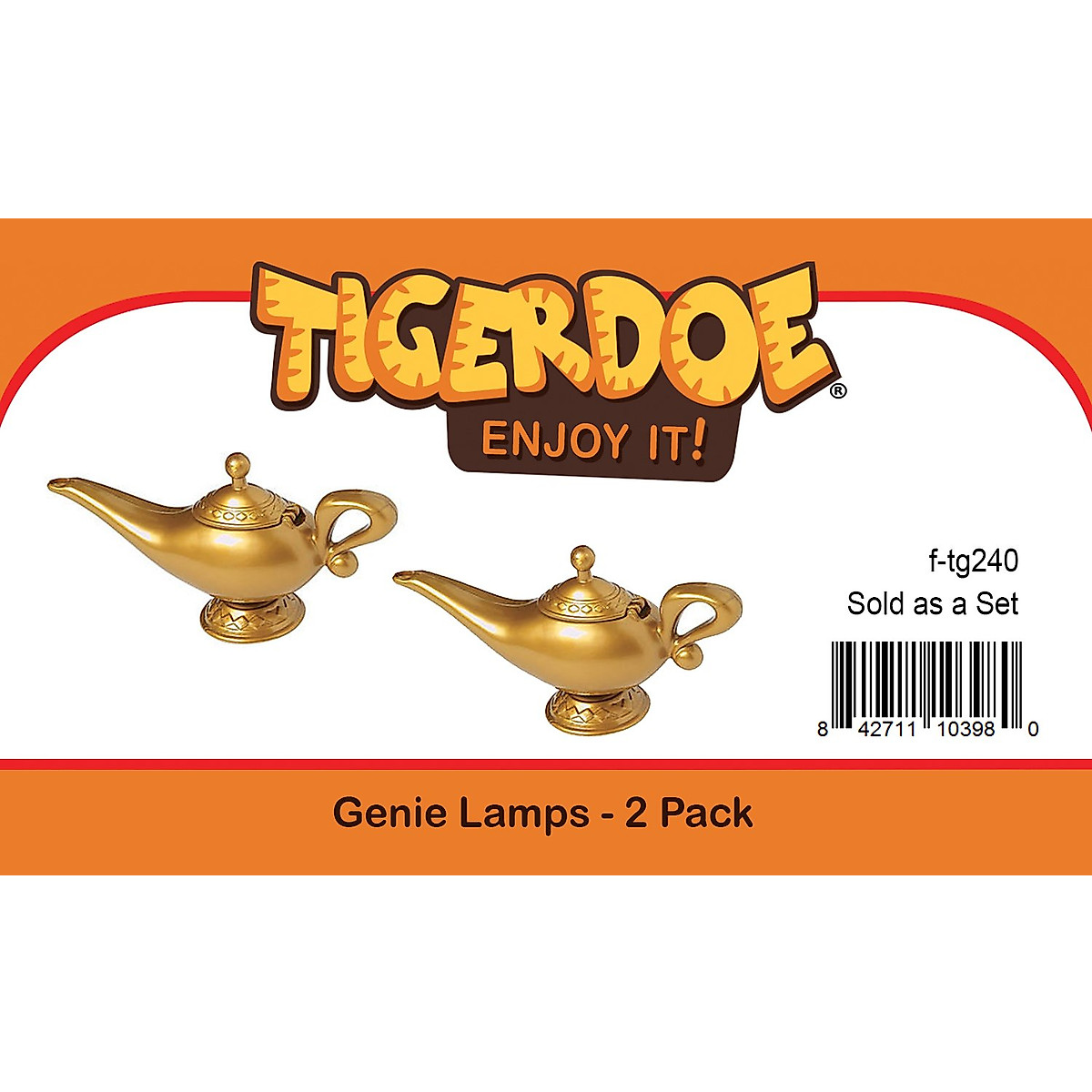 Tigerdoe Genie Lamp - 2 Pack - Magic Lamp - Genie Costume Accessories - Genie Lamp Prop