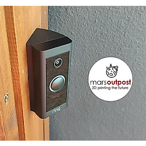 Mars Outpost Corner Mount for RingWired Corner Mounting Bracket 45 Degree Wedge Slim & Strong Mount,Black