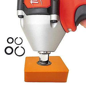 (10+10Sets) 1/2" and 3/8" Impact Wrench Retainer Rings Clip with O-ring, Compatible With Milwaukee Electric/Pneumatic Type Impact Wrench, Including Anvil Retaining Ring Install Tool