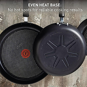 T-fal Ultimate Hard Anodized Nonstick Fry Pan Set 2 Piece, 8, 10 Inch Oven Safe 400F Cookware, Pots and Pans, Dishwasher Safe Black