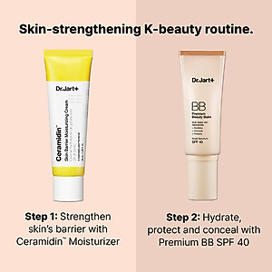 Dr.Jart+ Premium BB Tinted Moisturizer with SPF 40 and Niacinamide | bb cream | Korean Skin Care, Fair-Light, 1.35 Fl Oz