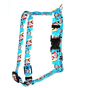 Yellow Dog Design Santa Snowman Roman Style H Dog Harness, Small/Medium-3/4 Wide fits Chest of 14 to 20"