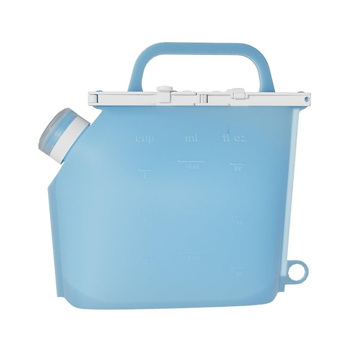 Silicone Bags Reusable Storage - 34OZ Food Rice Cereal liquid Storage Containers Food Pouch countertop airtight, Dry Food Dispenser with Measuring Cup - Latched Lid & Handle - 15 L (blue)