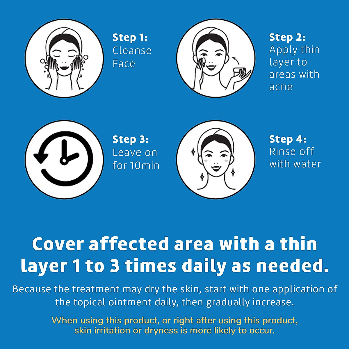 De La Cruz Sulfur Ointment - Cystic Acne Treatment for Face and Body - Daily 10 Min Spot Treatment Mask - Safe and Effective Game Changing Hormonal Acne Treatment that Clears Up Pimples - 2.6 OZ