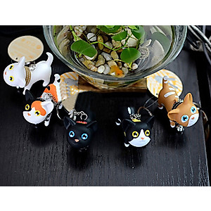 JOYJULY Cat Key Chain Kitten Keyrings for Car Key Chain Kawaii Adorable Bag Pendant,Gift Idea for Girls, Women and Men