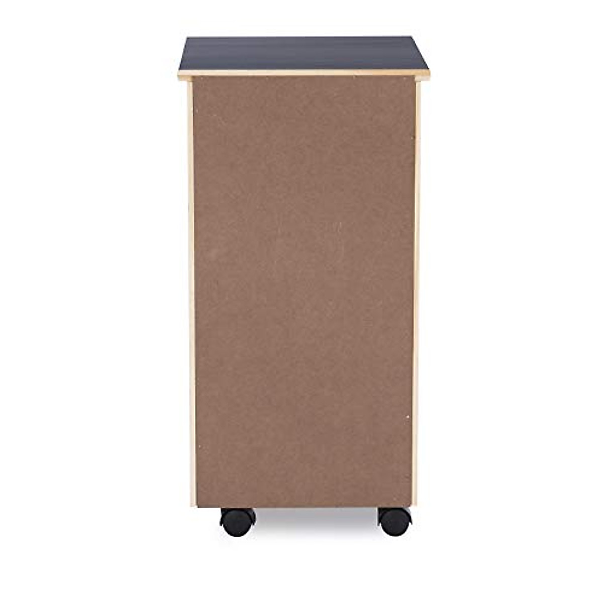 Linon Home Decor Products Corinne Six Drawer Storage, Grey Rolling Cart