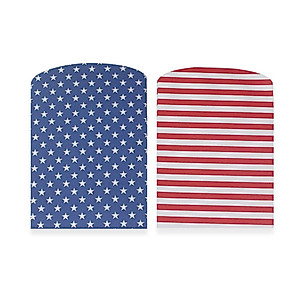 48pcs American Flag Candy Bags Disposable Party Flatware Organizers Americana Decor Paper Cutlery Pouches Fork Dinner Table Decor Cutlery Pocket Utensils Dining Table Travel