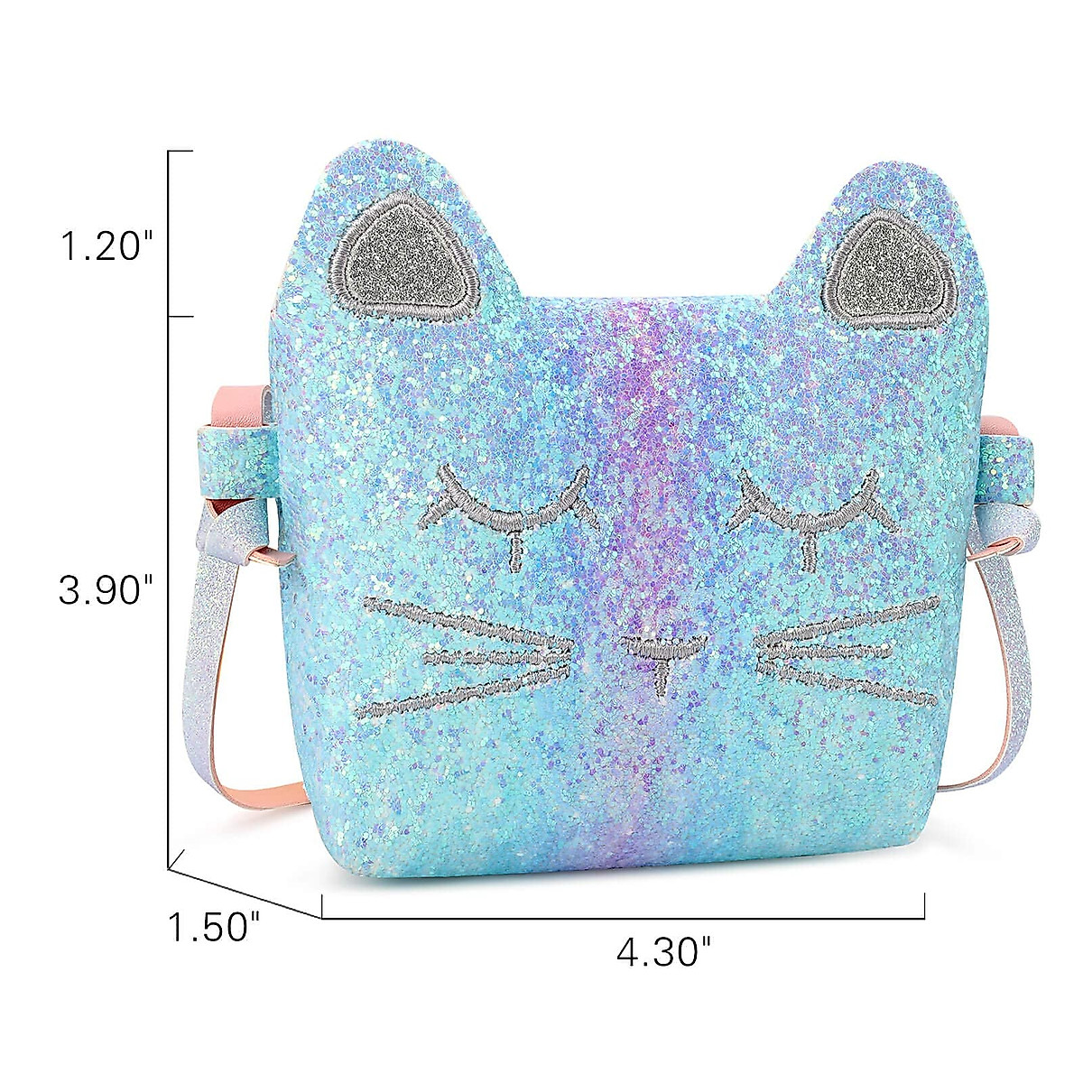 mibasies Kids Cat Purse for Little Girls Toddlers Wallet Crossbody Bag