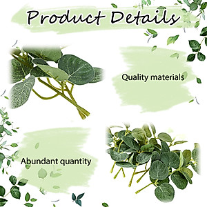 Zeyune 50 Pcs Christmas Mini Artificial Eucalyptus Leaf for Floating Candles Wedding Centerpiece Floating Flowers Leaf Stem Vase Fillers for Xmas Dinning Table Bridal Shower Birthday Party Home Decor
