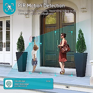 XTU Wireless Video Doorbell Camera with Wireless Chime, Door Bell Ringer Wireless with Camera, Voice Changer, PIR Human Detection, No Monthly fees, Battery-Powered Smart WiFi Doorbell