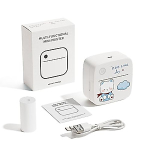 Label Printer,Mini Pocket Printer Portable Thermal Instant Photo Printing Label Maker Machine BT Wireless Connect Compatible with Android or iOS APP Support Receipt Label Memo Sticker Notes