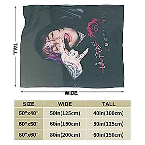 hhohhc Rapper Hip Hop Blanket, Bed Throws Soft Plush Warm Sofa Bed Blanket All Season, Comfortable Lightweight Super Soft Lamb Fleece 60"X50" 3-2