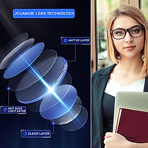 JCUANGR Distance Nearsighted Glasses For Men,Women Near Sighted Vision Driving Farsighted Eyeglasses,Lentes De Miopia Para Hombre,Mens Nearsight See Far Sight Blue Light Computer Eye Glass -1.5