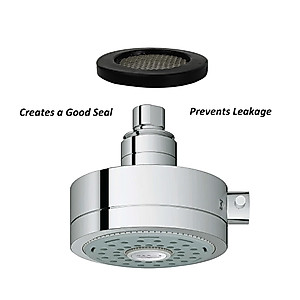 AUXBC 1Inch 8PCS Shower Filter Gaskets+8PCS Rubber Washers, Seal Faucet Washers, O Ring Hose Gasket Filter Net Shower Head Gasket Rubber Washer for Water Faucet Shower Garden Hose Connector