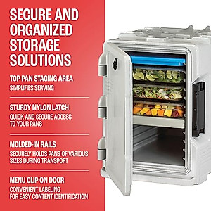 CAMBRO Insulated Food Pan Carrier - Hotbox for Catering & Transport - UPCS400 Series (Speckled Gray)