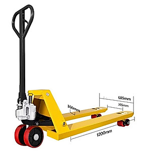 CZLELQQX 6600lbs Manual Hand Pallet Truck,48"" Long Forks Hydraulic Pallet Jack Dolly，Heavy Duty Pallet Jack for Warehouse Silent Adjustable Height Hand Truck Stacker(48""x27""Forks), HBB3.0