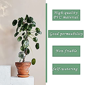 Gddochn 10 Pcs Plastic Clear Self-Watering Bulbs,Garden Plant Watering Globes,Plastic Automatic Devices Watering Globe for Indoor Outdoor Plants,Flowers