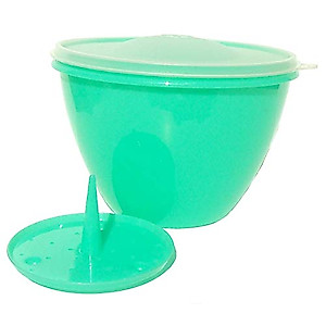 Tupperware Vintage Crisp It 679 Lettuce Keeper Bowl with Spike Green