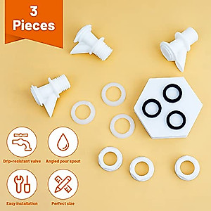 Omoojee 3 Pcs Push-Button Spigot Cooler Spigot Replacement, Compatible with Igloo 2-10 Gallon Water Coolers, Durable Beverage Jugs Spigot