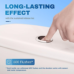 Vacplus Toilet Bowl Cleaners - 3 Pack, Krazy Clean Automatic Long-Lasting Toilet Cleaner Bottles, Easy-to-Use & Powerful Cleaning