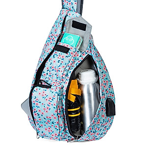 Malirona Sling Bag for Women Sling Backpack Hiking Daypack Multipurpose Crossbody Chest Bag (Orange)