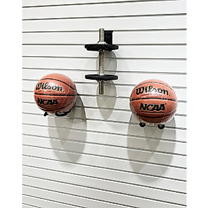 ATOOLA Power Tool Organizer for Slatwall, Garage Hooks for Hanging Yard Tools, Anti-Slip Weedeater Rack and Trimmer Holder, Versatile Slat Wall Drill Holder, 620 Series Slatwall Hooks