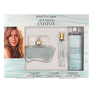 Jennifer Aniston Beachscape for Women 3 Piece Set with Eau de Parfum Spray + Fine Fragrance Mist + Fragrance Pen