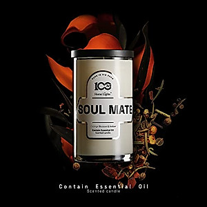 100HRS Highly Scented Candle 3.14x6, 18.5oz - Longest Burning Time Wax, Smokeless Cotton Wick, Pleasant Relaxing Romantic Scents, Popular Gift for Home, Women, Men - Soul Mate