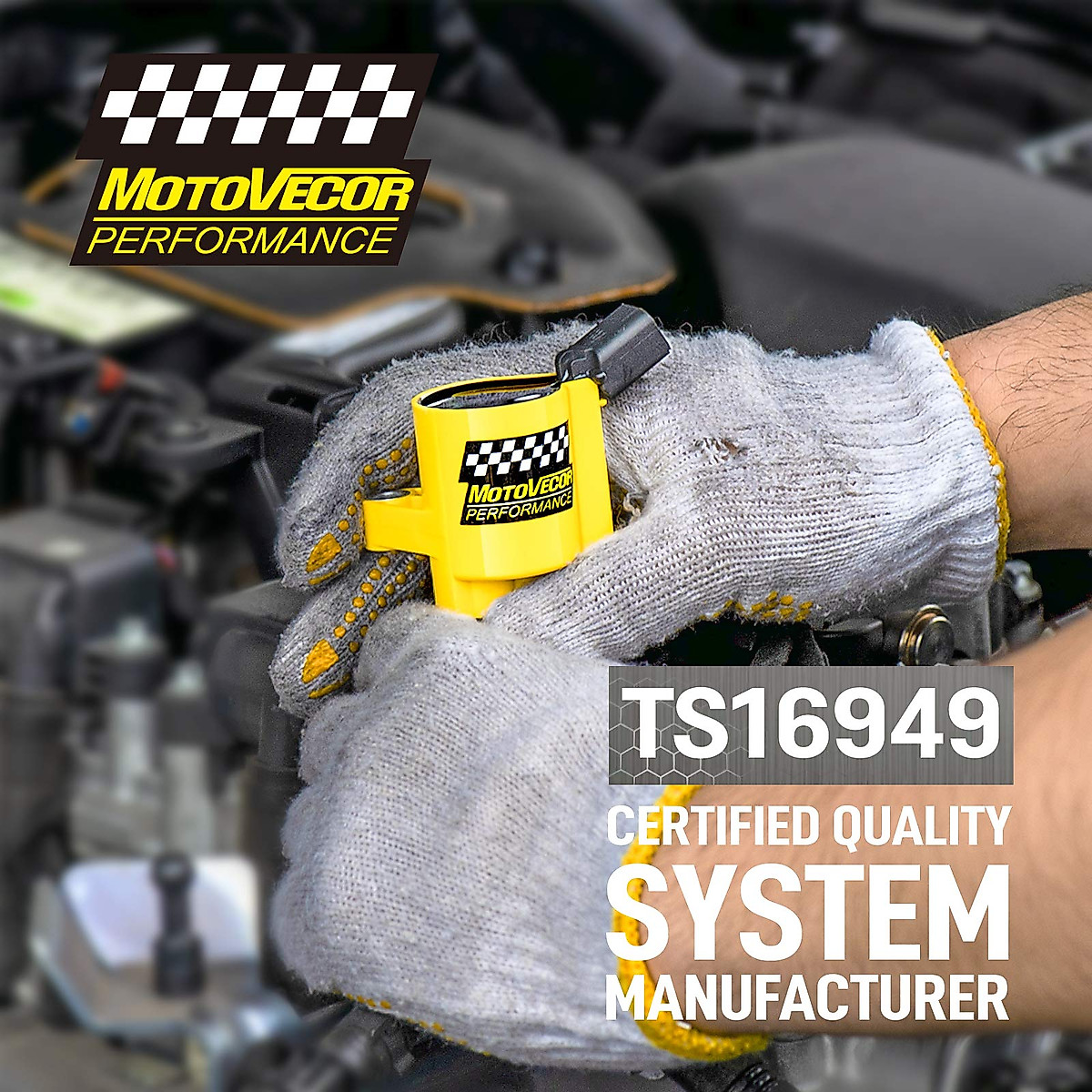 High Performance Ford Ignition Coil Pack Set - 8 Pack Extra 15% Energy for F-150 F-250 F-350 4.6L 5.4L V8 DG508 DG457 DG472 DG491 EXPEDITION MUSTANG CROWN VICTORIA LINCOLN MERCURY (Yellow)