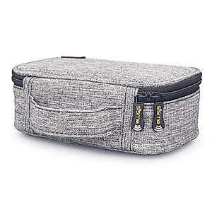 sisma Travel Cords Organizer Universal Small Electronic Accessories Carrying Bag for Cables Adapter USB Sticks Leads Memory Cards, Grey 1680d Fabrics