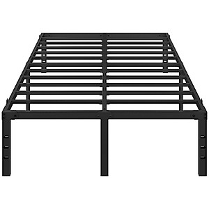 Yaheetech 16 Inch Full Bed Frames Heavy Duty Metal Platform Bed with Under Bed Storage, No Box Spring Needed, Easy Assembly, Sturdy Steel Slat Support, Black