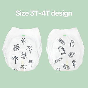 Parasol Clear+Dry Natural Training Diaper Pants, Pure Ingredients, Water Based Ink, Non-Woven Fabric with Dermatest Excellent Seal, Rash Protection, Size 5 (26+ lbs), 48 Count