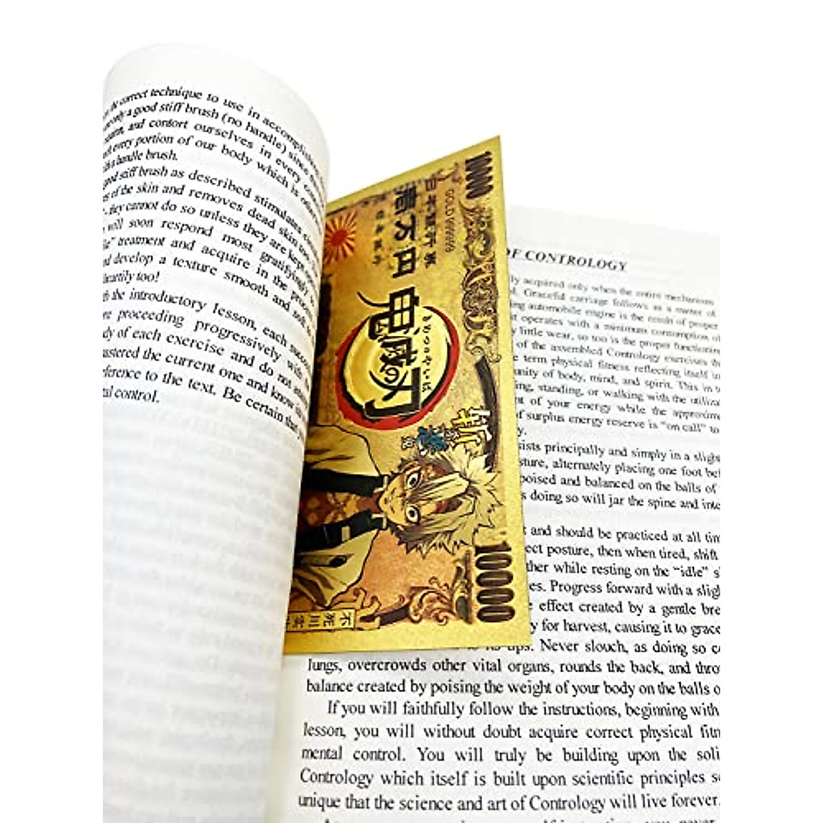 YJacuing Anime Demon Slayer: Kimetsu no Yaiba Gold Coated Banknote, Limited Edition Collectible Bill Bookmark (6 PCS Collection)