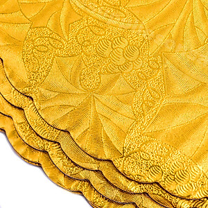 12" Gold Scalloped Edge Cake Boards, 6 ct